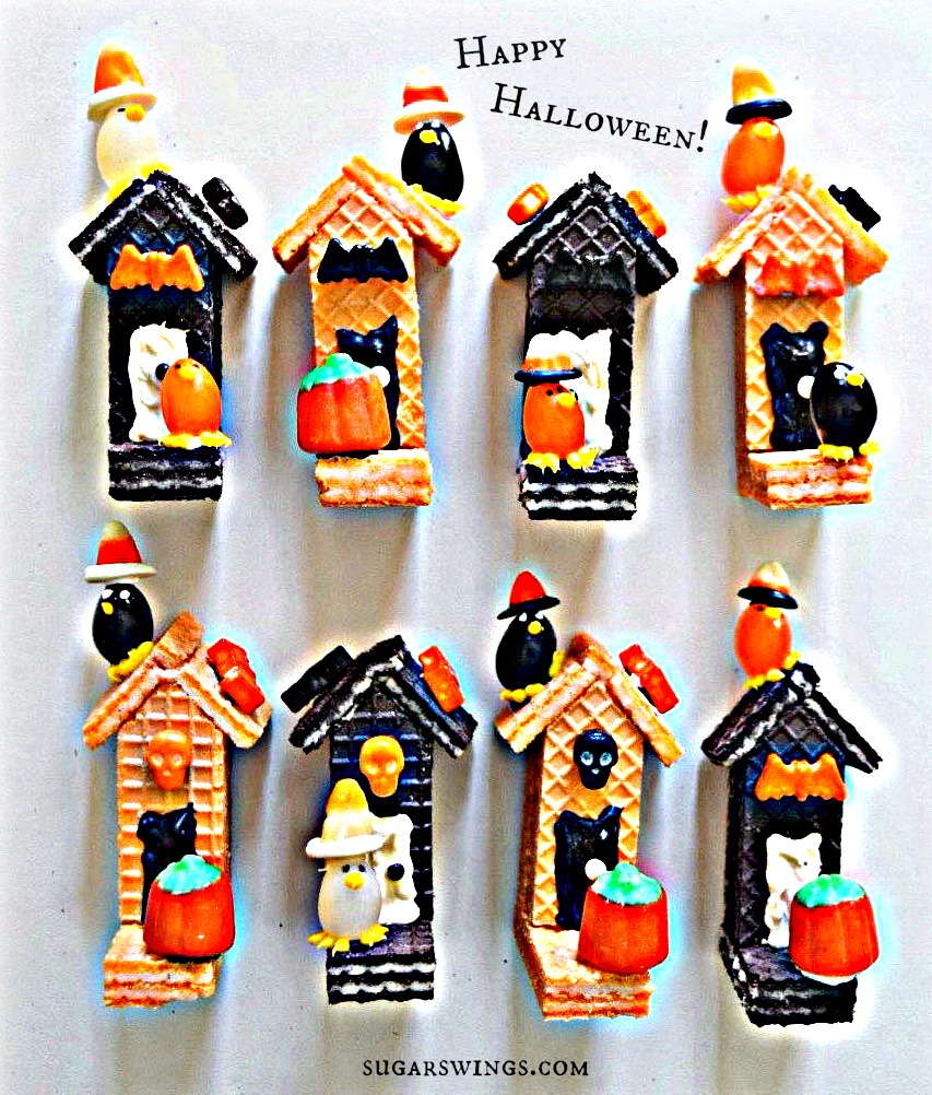 Sugar Swings! Serve Some: Halloween Sugar Wafer Mini Houses