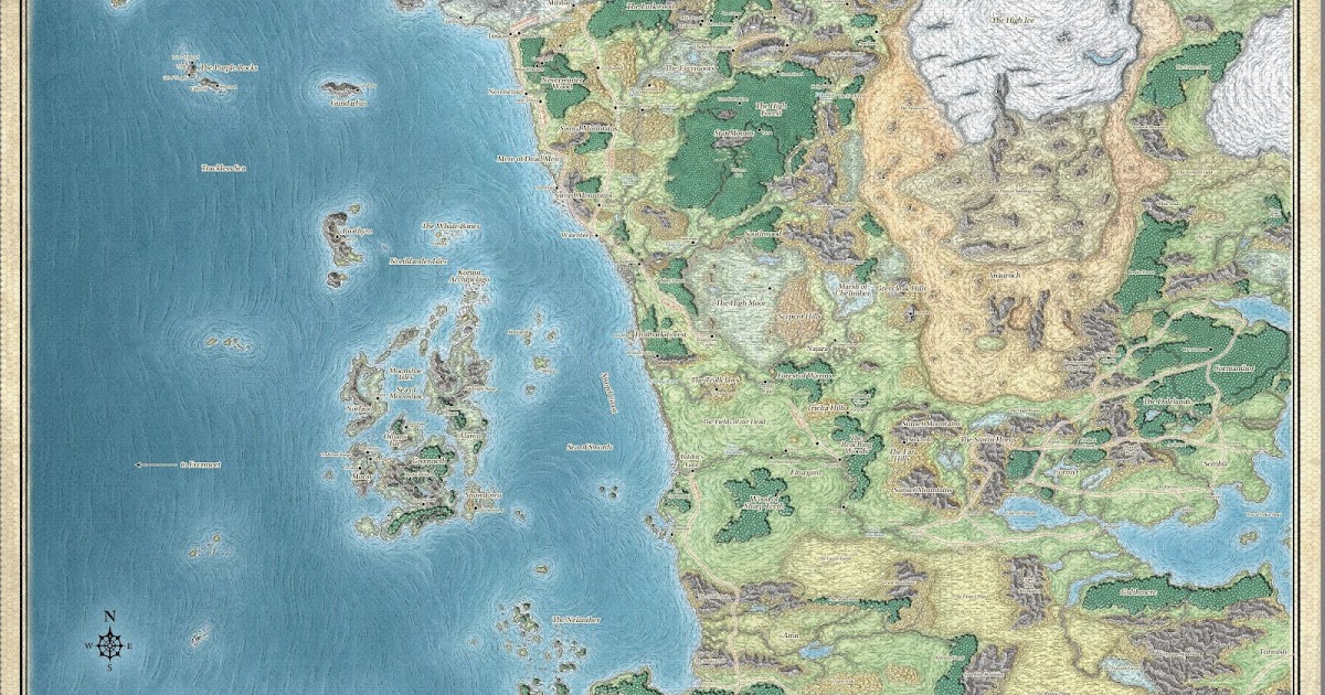 Forgotten Realms Campaigns: Sword Coast Map 12 miles/hex