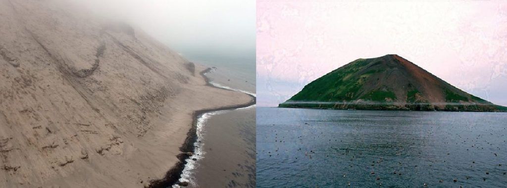 Raikoke Volcano Eruption: Before and After