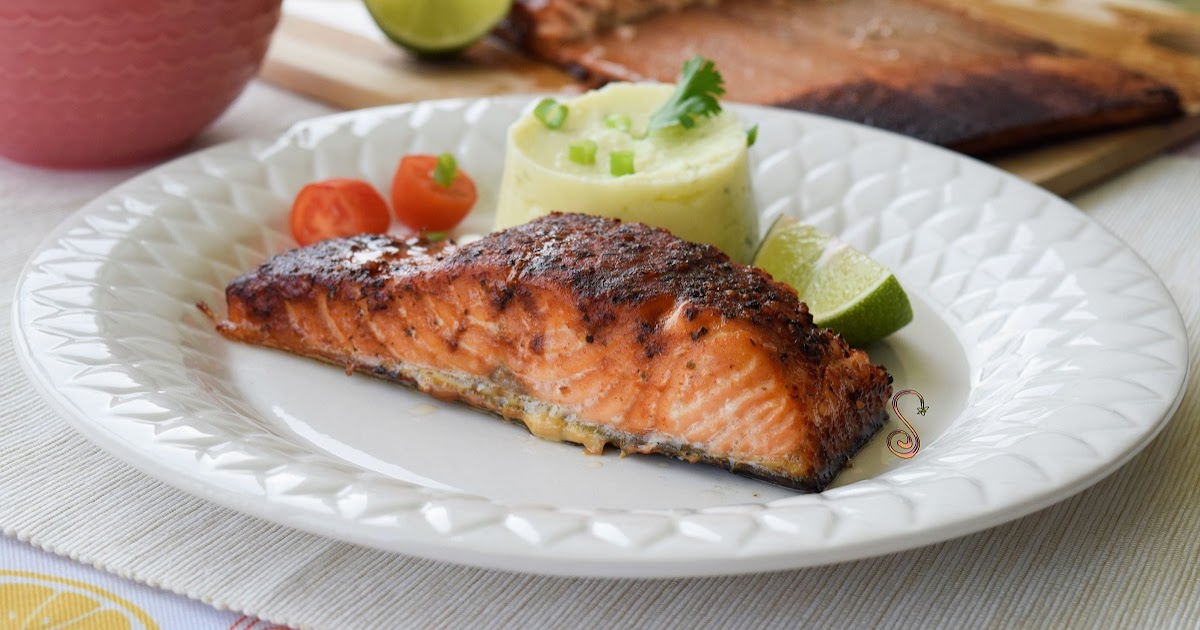 Salmón al horno con puré de coliflor - Sabrina´s Sea of Colors