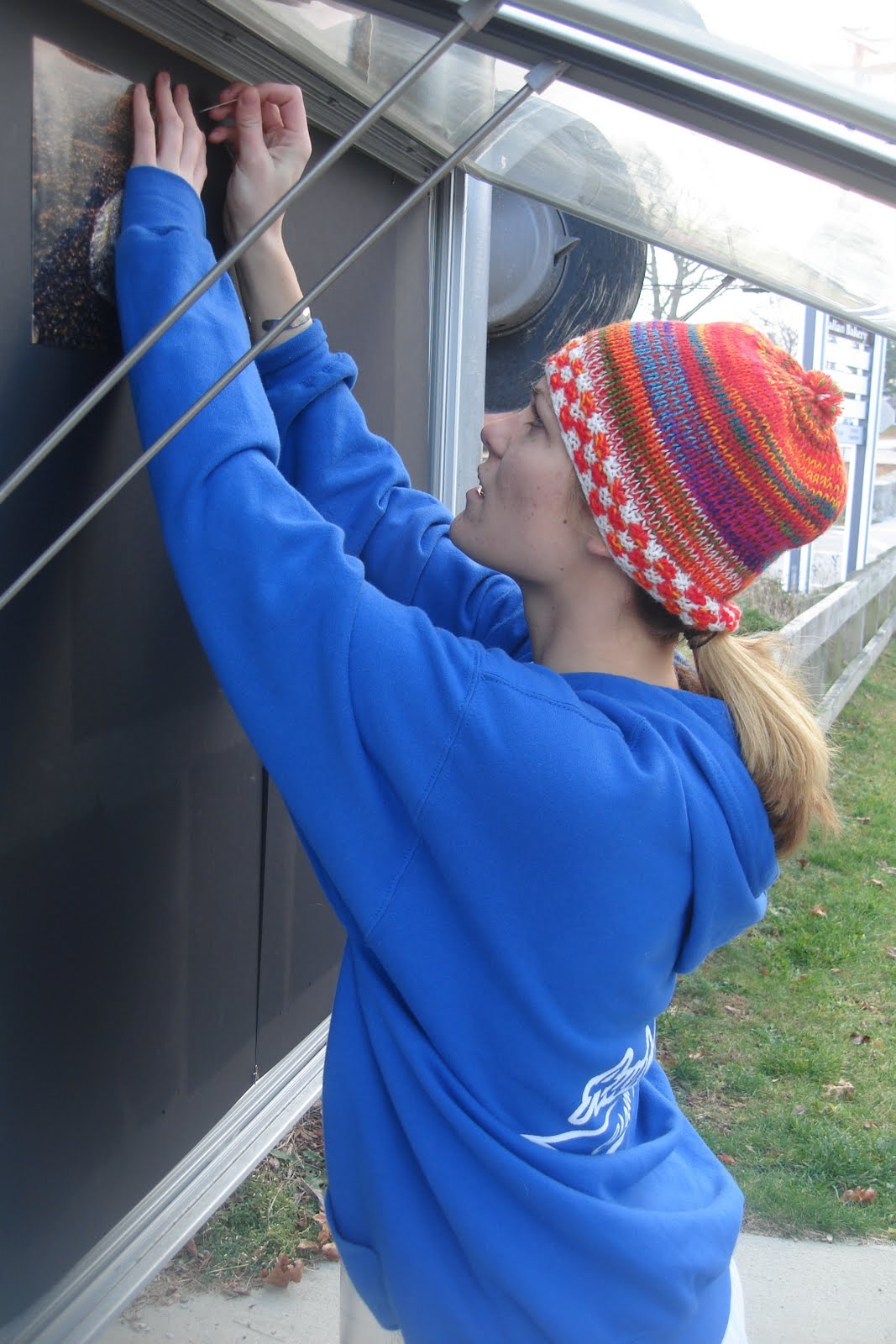 Erica Knowles displays at the Worlds Smallest Art Gallery