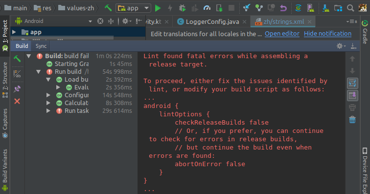 Dominoc925 How To Find The Cause Of A Lint Error While Generating A Signed Android Apk