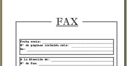 El Aula Ofimática: Plantilla para portada de Fax en Excel