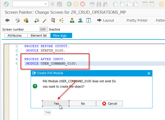 SAP ABAP Central: CRUD Operations in Module Pool