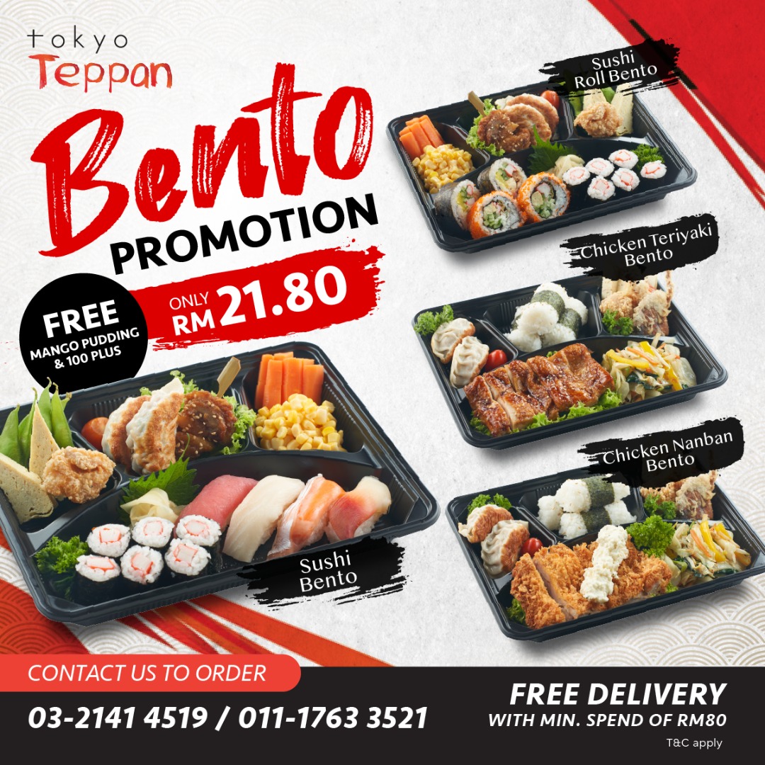Bento Set Promotions By Tokyo Teppan Pavilion Kuala Lumpur