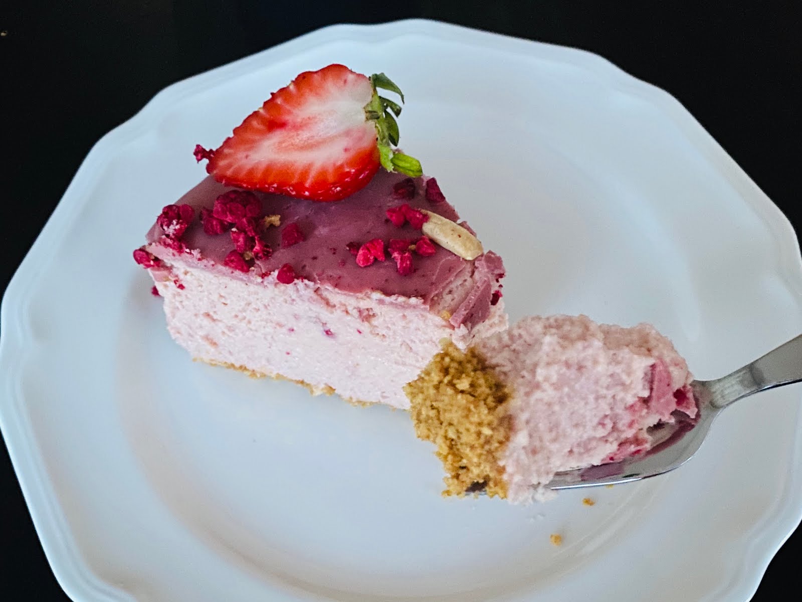 Fueling with Flavour: Ruby Chocolate Cheesecake