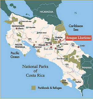 Costa Rican Cloud Forest: Map