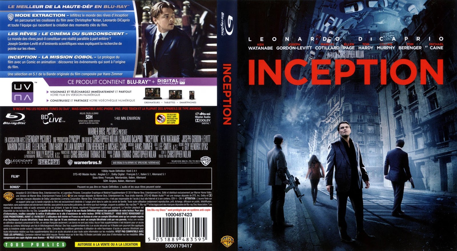 BLU-RAY JAQUETTES BLU-RAY: Inception