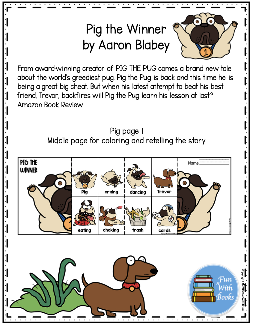 PIG THE WINNER BOOK UNIT AND CRAFT ~ Book Units by Lynn