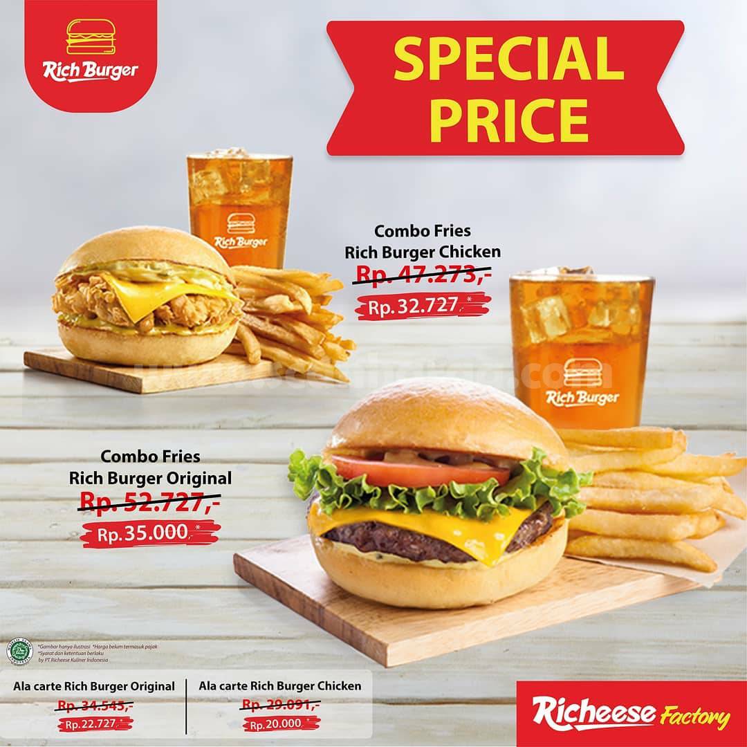 Promo Richeese Factory Terbaru – SPECIAL PRICE RICH BURGER! - scanharga