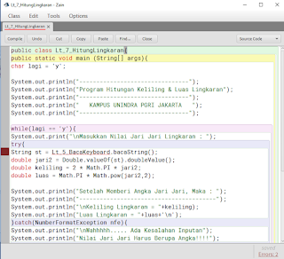 Java Script: Membuat Coding Hitung Lingkaran Dengan Perulangan ...
