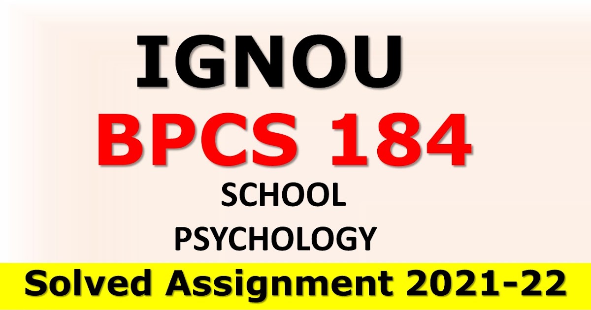 BPCS 184 Solved Assignment 2021-22 - My Exam Solution
