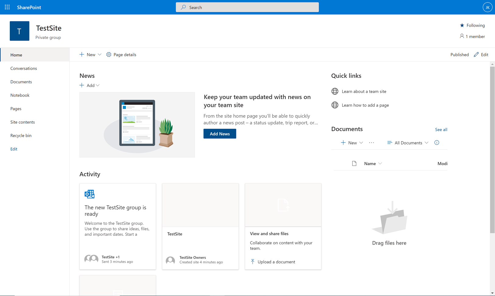 How To Create a SharePoint Site