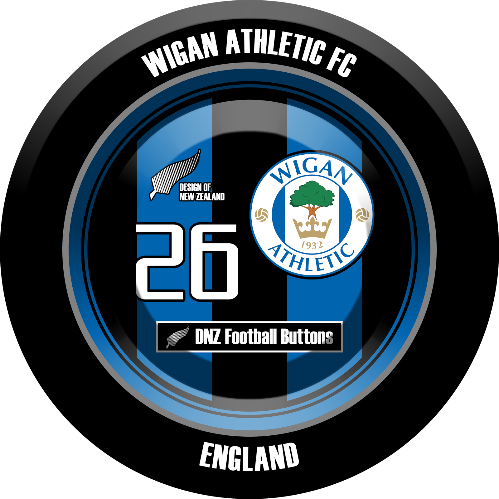 DNZ Football Buttons: Wigan Athletic FC