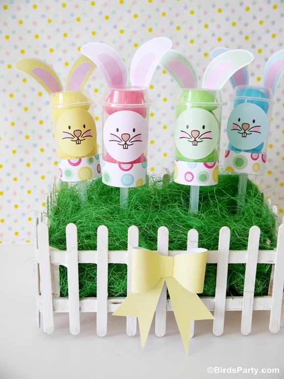 DIY Easter Bunny Push-up Pops Party Centerpiece - Party Ideas | Party ...