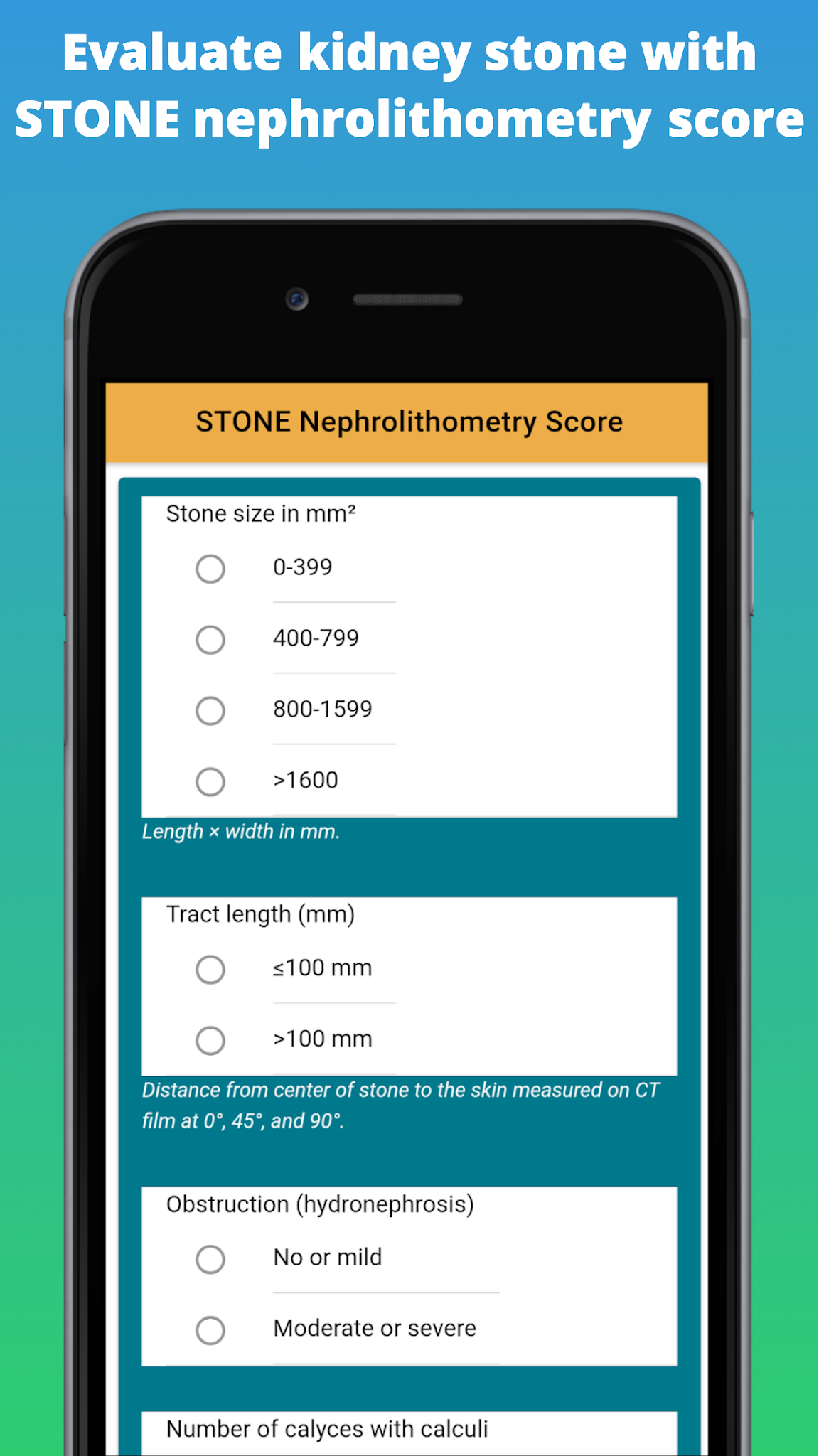 STONE Nephrolithometry - Kidney Stone in Urology ~ iMedical Apps