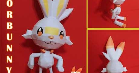 Pokemon: Scorbunny Papercraft | Paperized Crafts