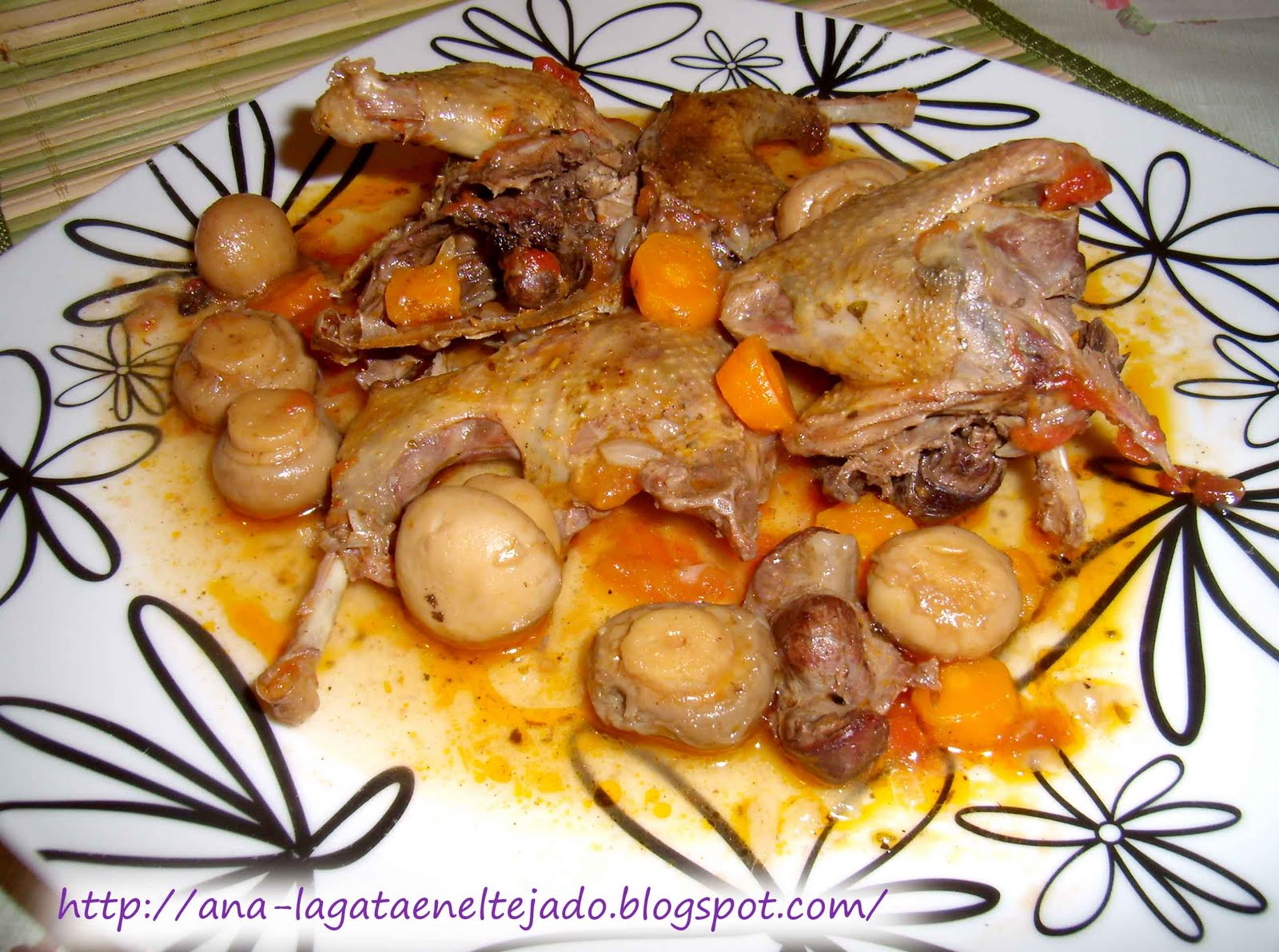 La gata en el tejado: Cocinar barato y fácil: Pichones con champiñones