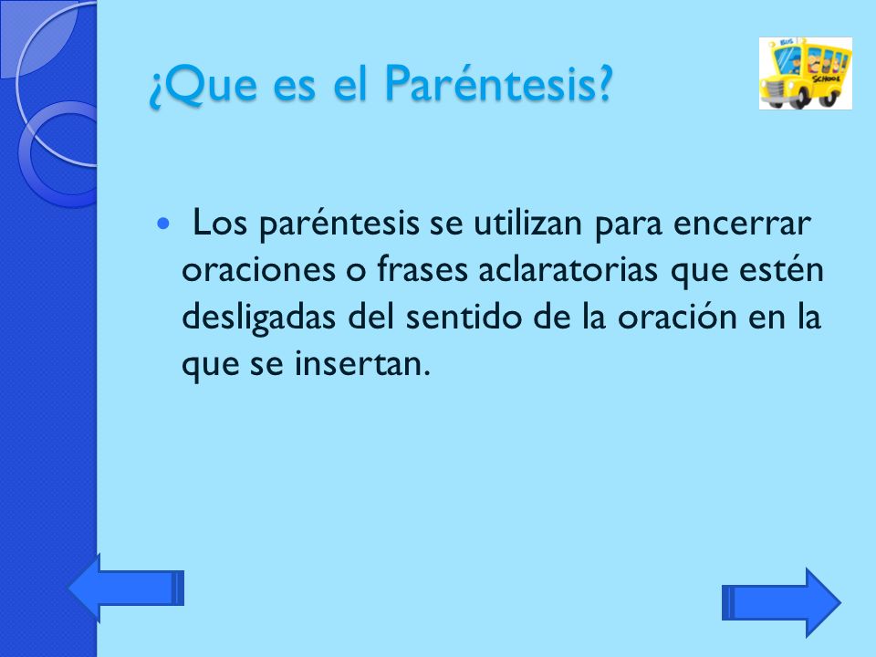 EL BLOG DE LOS SEXTOS: EL PARÉNTESIS.