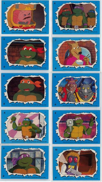 squer's TMNT Collection: 1990 TMNT BLUE BORDER STICKER CARDS