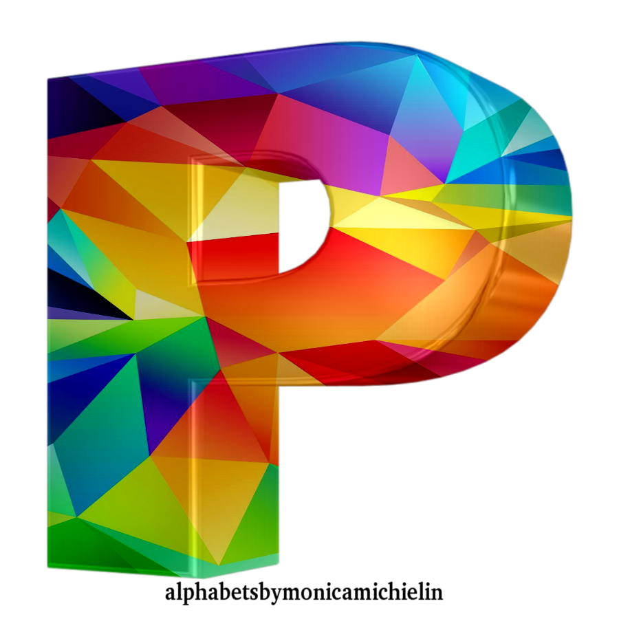 M. Michielin Alphabets: POLYGON MOSAIC ALPHABET PNG 3D FONT, NUMBERS ...