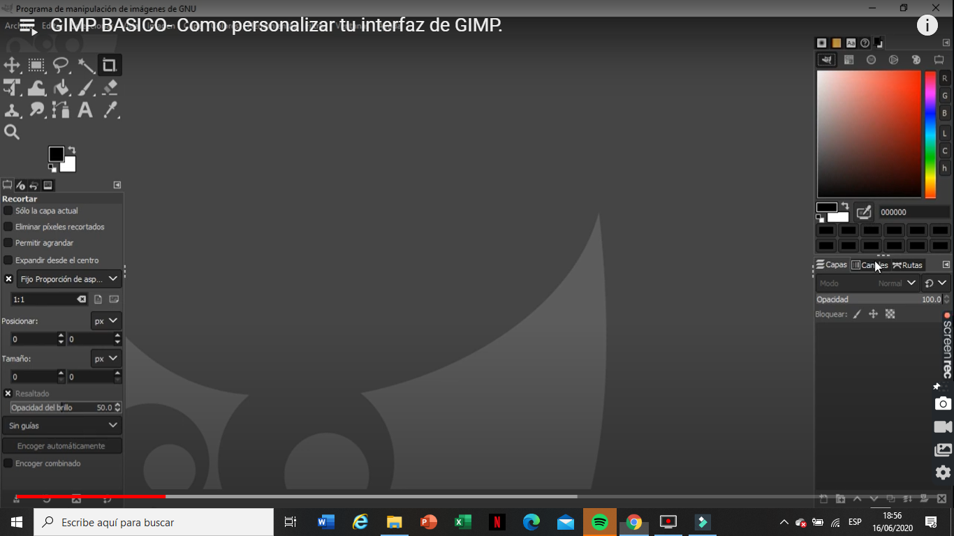 COMO PERSONALIZAR TU INTERFAZ DE GIMP
