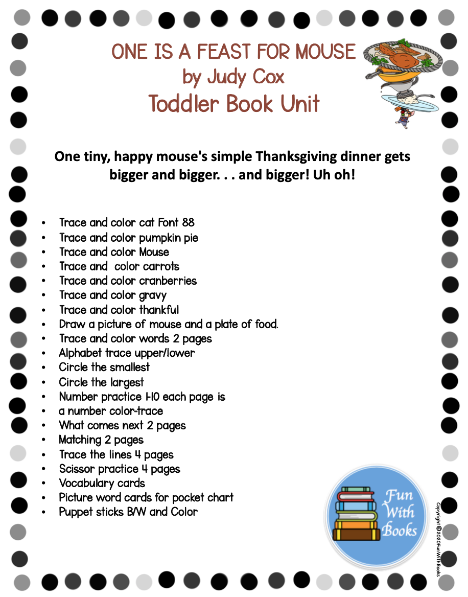 ONE IS A FEAST FOR MOUSE BOOK UNIT ~ Book Units by Lynn