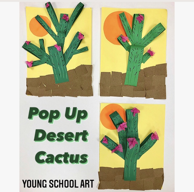 Art with Mr. Giannetto: 1st Grade Cactus Art Projects