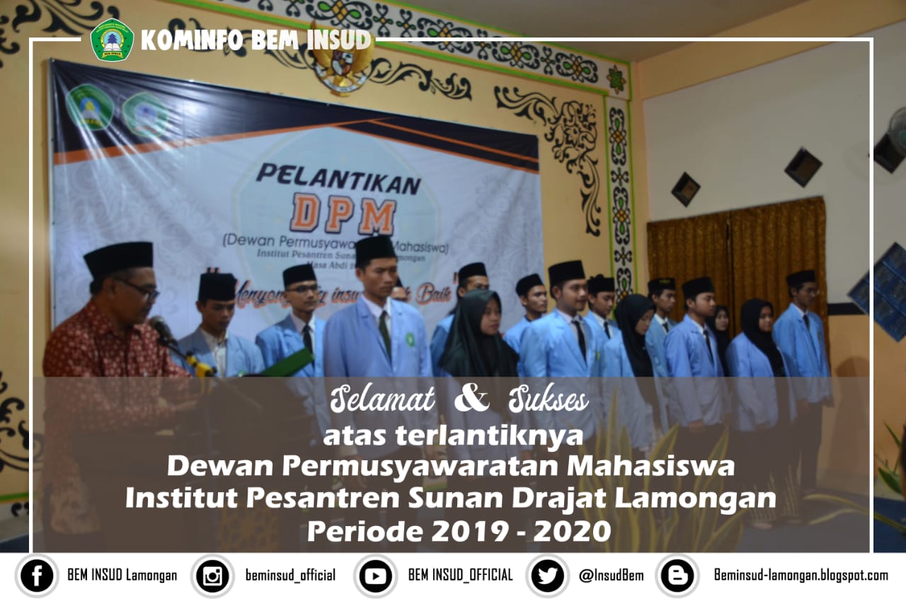 PELANTIKAN ANGGOTA DEWAN PERWAKILAN MAHASISWA 2019 INSUD LAMONGAN