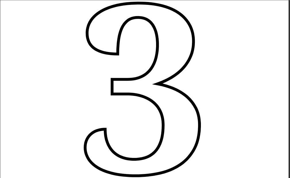 Number 3 Coloring Page ~ Coloring Print