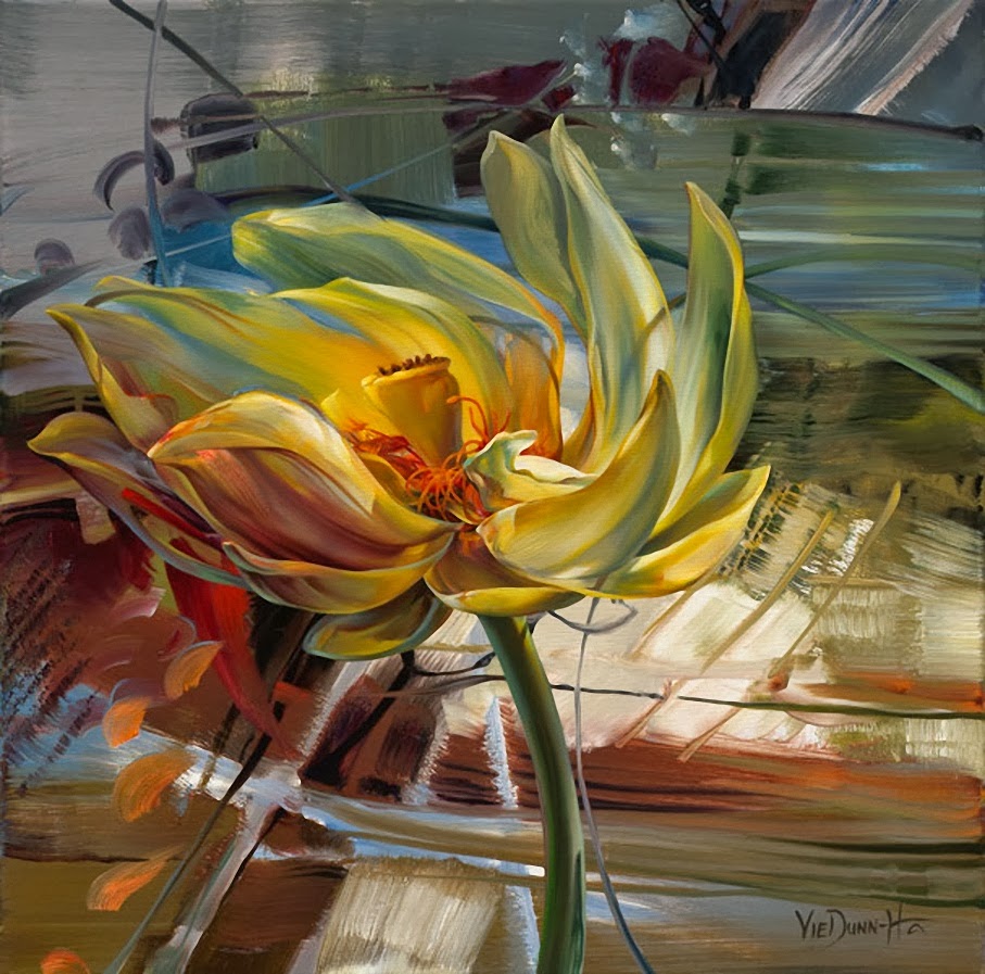 29 Gambar Lukisan Bunga - Seni Rupa