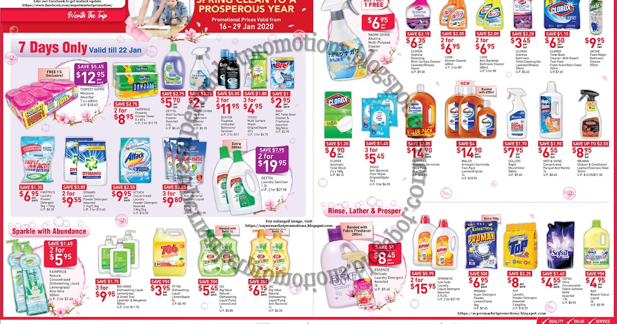 NTUC FairPrice Spring Clean Products Promotion 16 - 29 January 2020 ...
