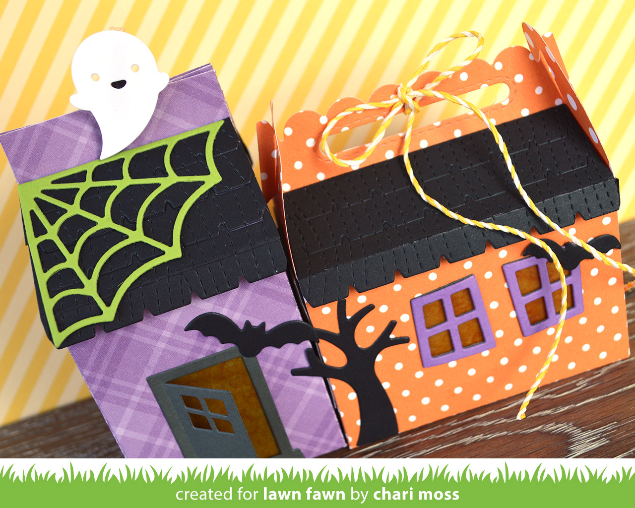 Lawn Fawn Intro: Scalloped Treat Box Haunted House Add-On, Shut the ...