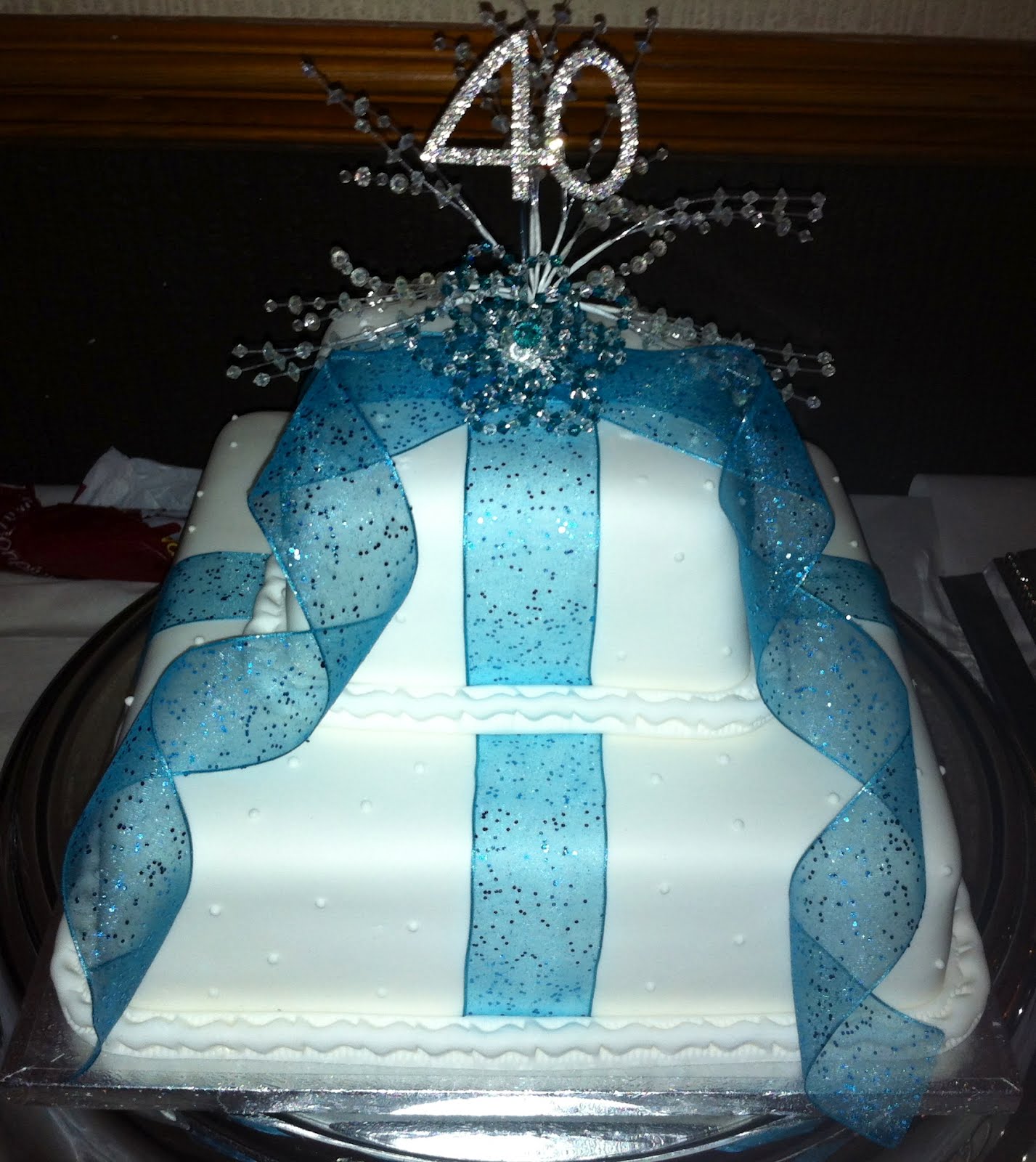 Sarah T Cakes: 2 tier sparkle birthday cake