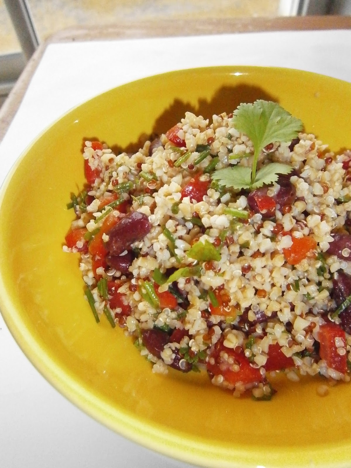 Délices d'une novice: Salade de quinoa-boulgour façon tex-mex ...