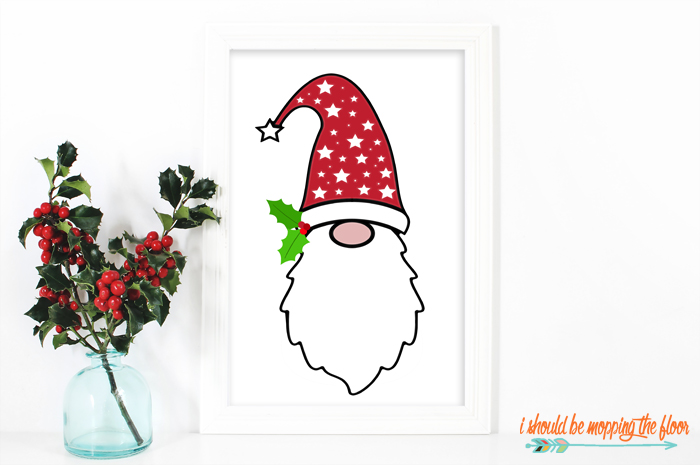Free Christmas Gnomes Printables | i should be mopping the floor