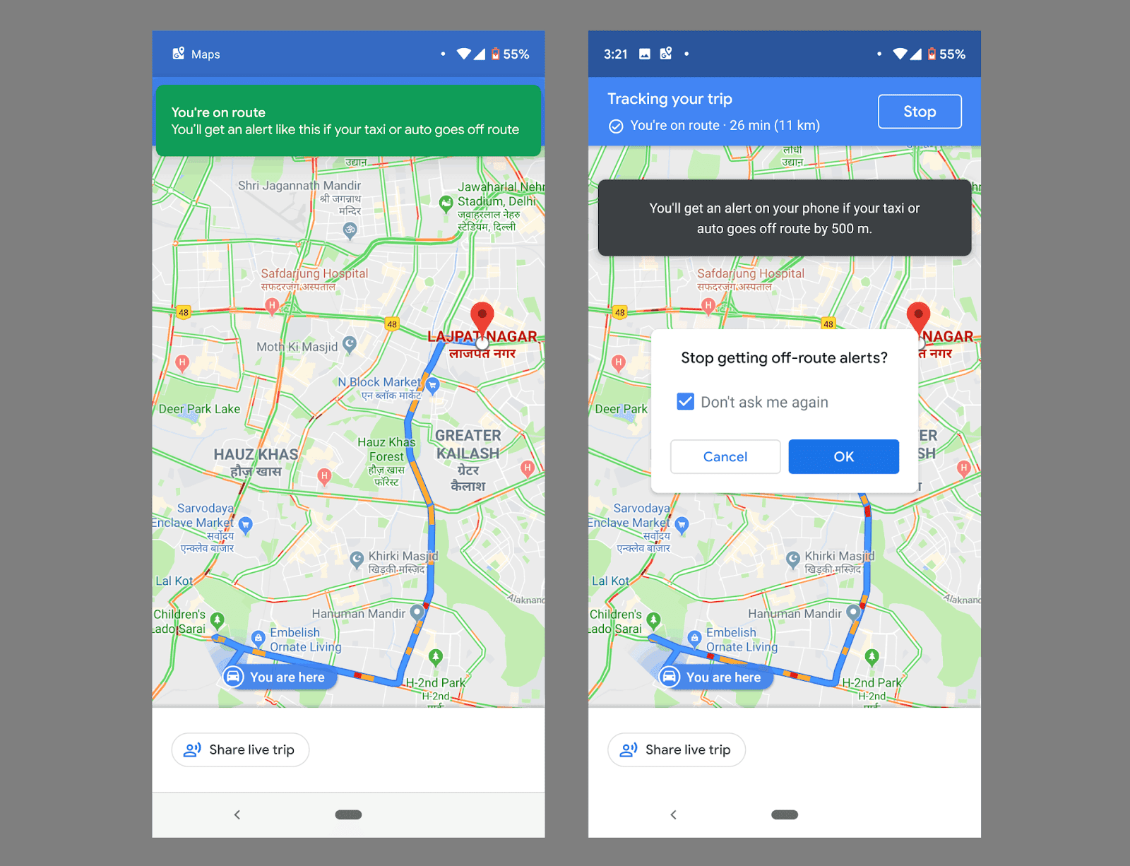 The New Google Maps Alert May Make Taxis Safer