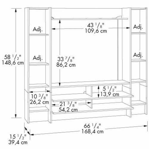 Muebles de madera para la televisión y planos