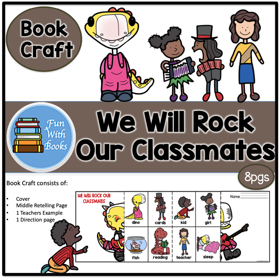 WE WILL ROCK OUR CLASSMATES BOOK CRAFT ~ Book Units by Lynn