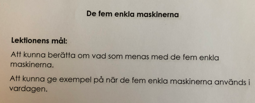 Teknik: fem enkla maskiner