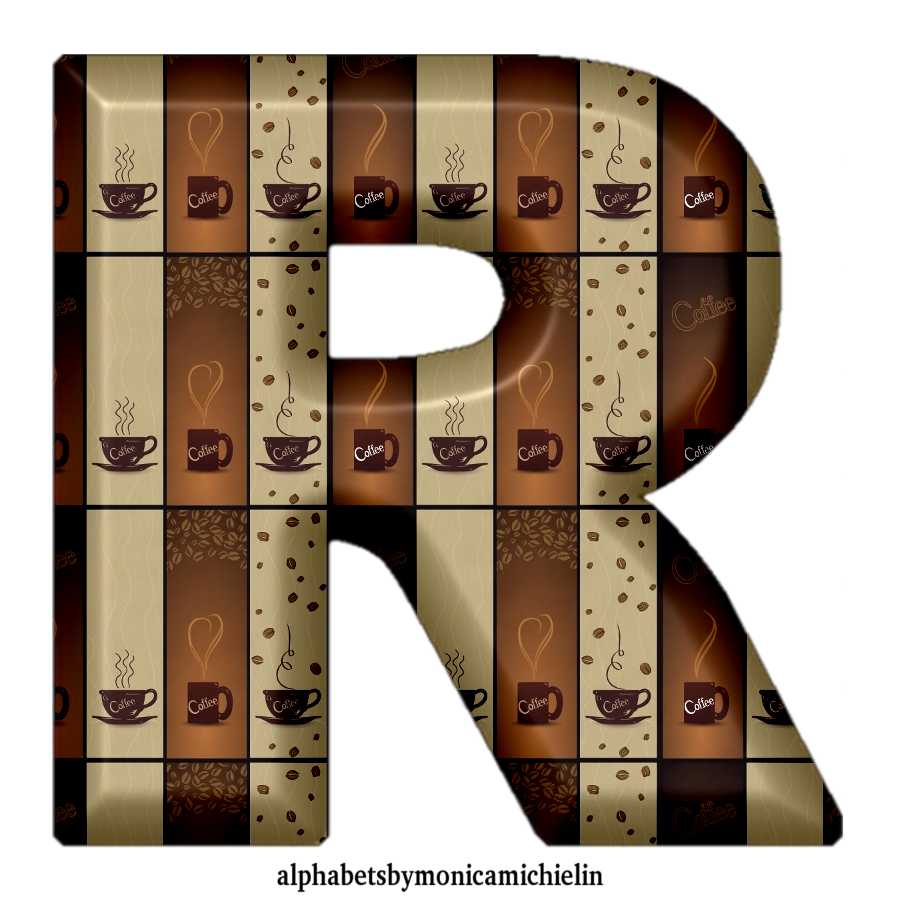 Monica Michielin Alphabets: COFFEE ALPHABET ARIAL LETTER 'BROWN CUPS OF ...