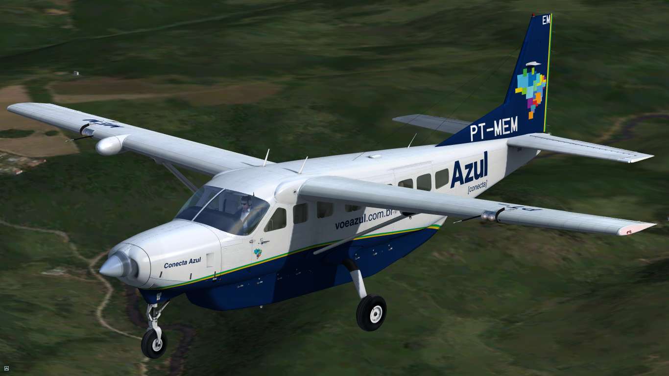 Texturas Brasileiras: Azul Conecta Cessna C208B Grand Caravan PT-MEM