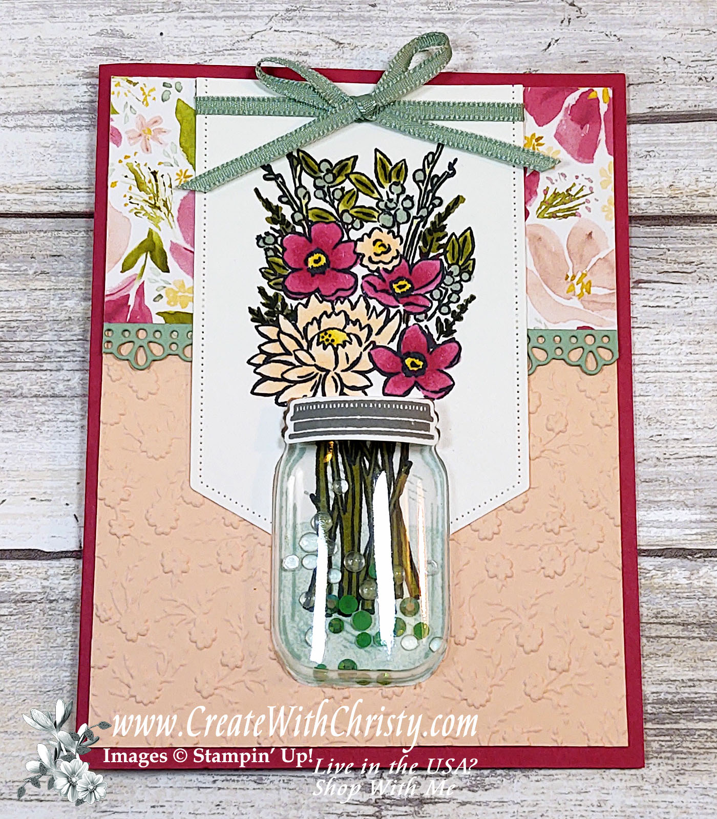 Sneak Peek - Jar of Flowers Shaker Card [Create With Christy]