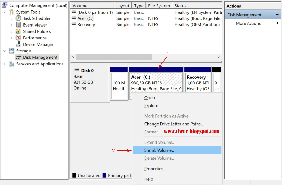 Cara Membagi Partisi Hardisk Windows 10 (Harddisk Sudah Terinstall ...