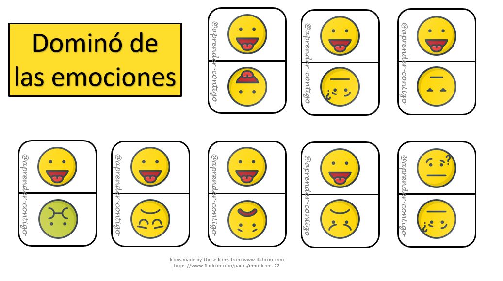 Aprender contigo: Dominó - emociones