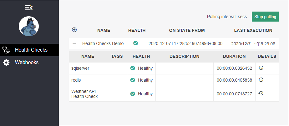 ASP.NET Core - Health Checks UI 圖形化介面呈現服務健康狀態
