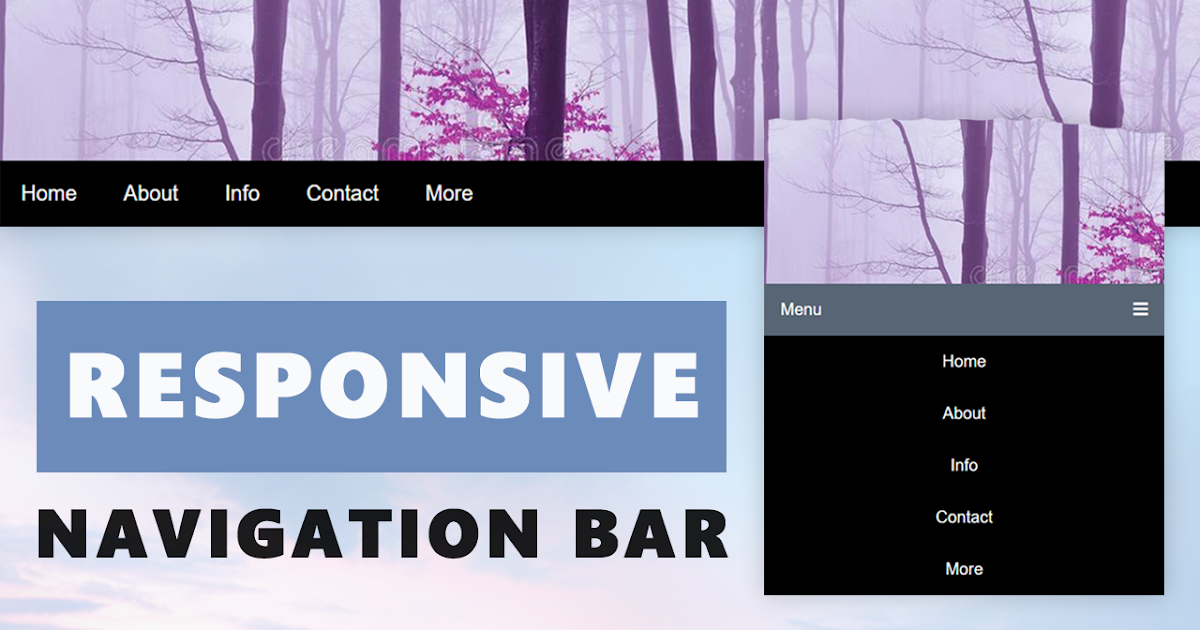 Responsive Navigation Bar Using Css Html Javascripts Coding Snow 4677