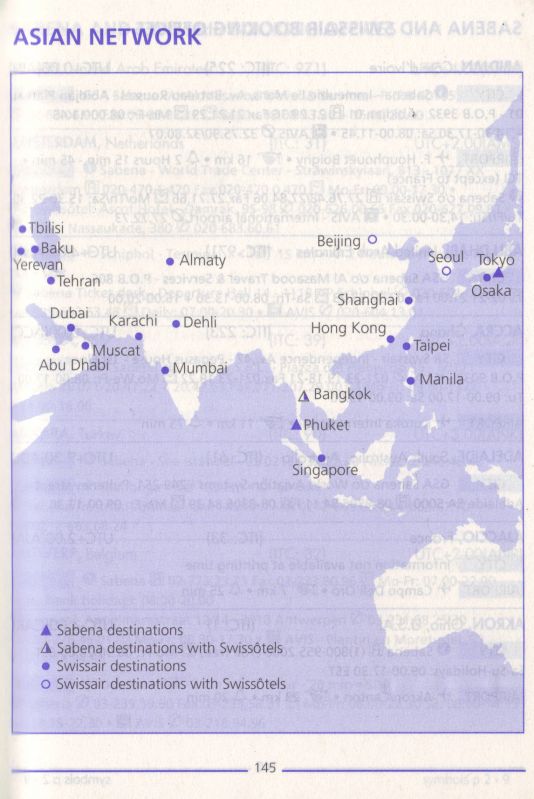 Airline memorabilia: Sabena (1998) + edición local Barcelona