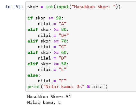 Percabangan pada Python - Thinkstudio21