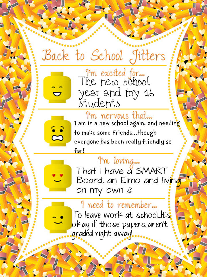 Smiles and Sunshine: Back To School Jitters and Classroom Pictures